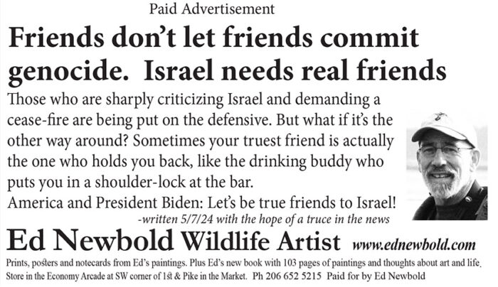 Ed Newbold | Seattle Times ad asks America to be a real friend to ...